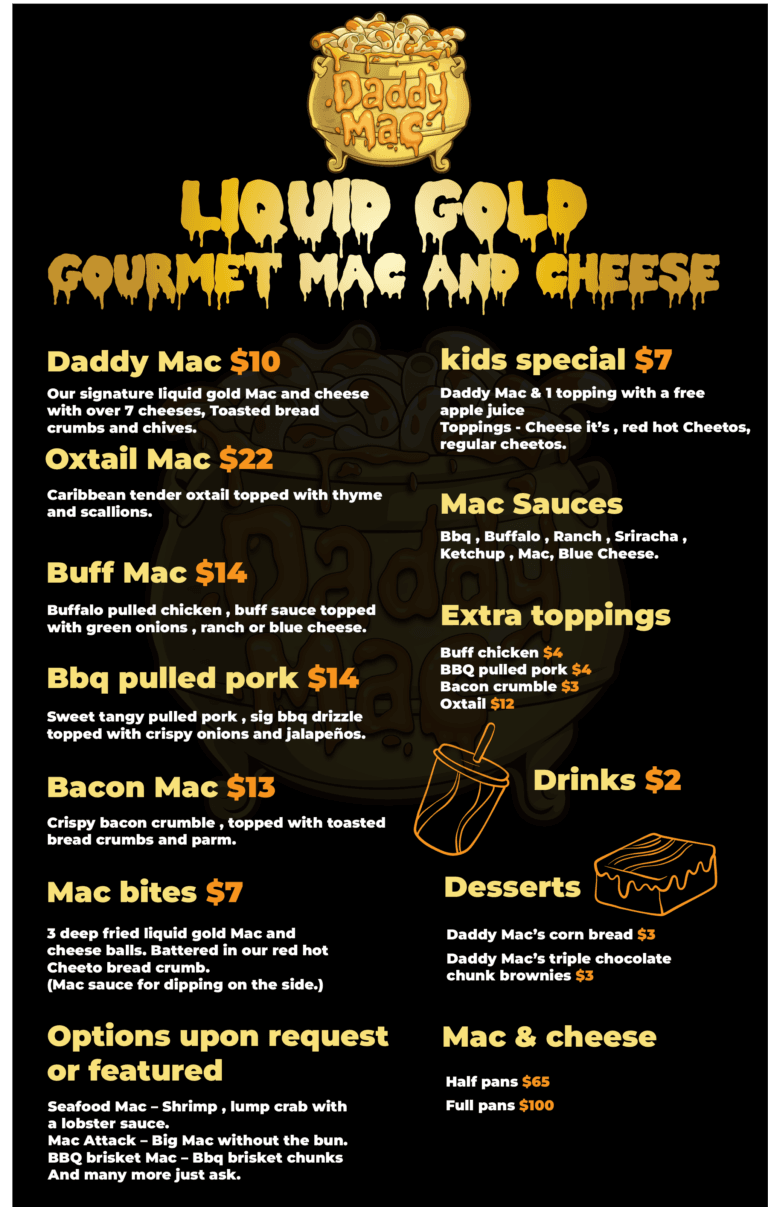 Menu – Daddy Mac